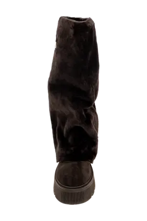 Bogner Turin Suede And Faux Fur Knee-high Boots