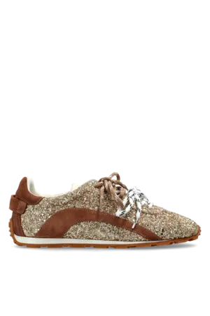 Dsquared2 Sequined Low Top Sneakers With Suede Accents