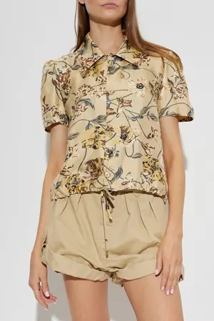 Kenzo Silk Shirt With Floral Print