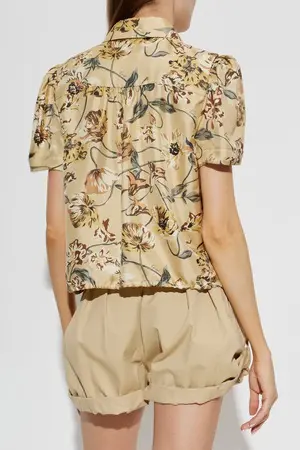 Kenzo Silk Shirt With Floral Print