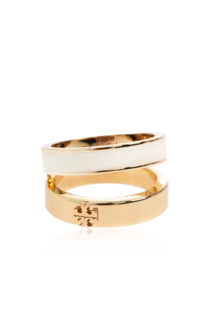 Tory Burch Ring With Logo - Gold