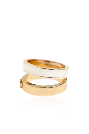 Tory Burch Tone And Enamel Logo Ring