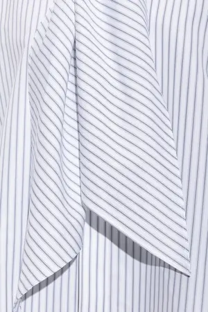 Sacai Striped Shirt With Decorative Neckline Tie