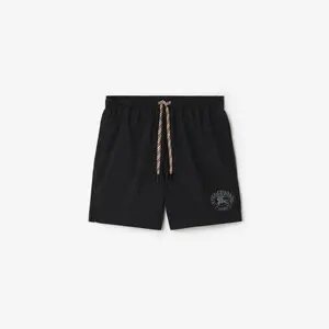 Burberry Knight Crest Swim Shorts - Black