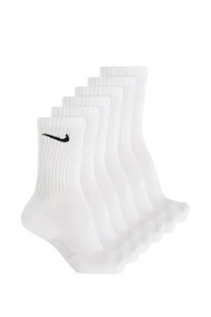 Nike Six-pack Crew Socks With Logo - White