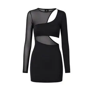 OW Kari Mesh Mini Dress - Black