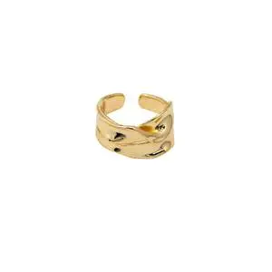 UCHI & SOTO Nami Molten Ring In 18k Plated Brass - Gold