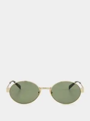 Saint Laurent Round Metal Sunglasses - Green