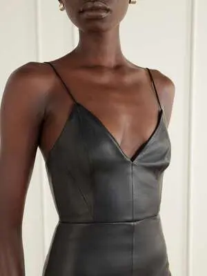 Alex Perry Bikini Leather Midi Dress