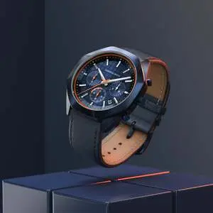 Lilienthal Berlin Octachrono Chronograph Watch With Orange Leather Strap