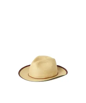 Gucci Straw Hat With Web Trim - Nude