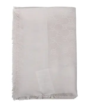 Gucci Fringed-edge Scarf - Light Gray