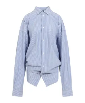 Balenciaga Striped Knot Detailed Shirt