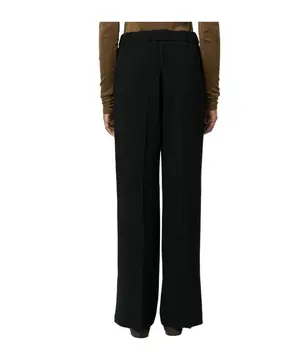 Alberto Biani Wide-leg Trousers With Elasticated Waistband And Side Slits