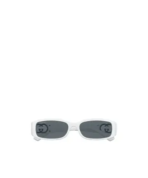 Gucci Rectangular Logo Sunglasses - White