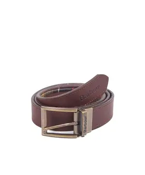 Barbour Logo Engraved Reversible Buckle Belt - Brown