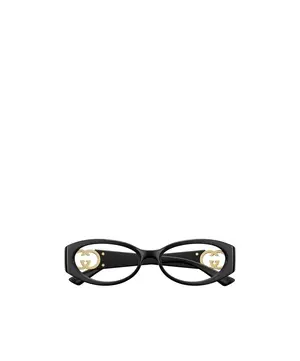 Gucci Oval Frame Eyeglasses - Black