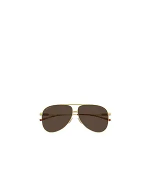 Gucci Aviator Frame Sunglasses - Gold