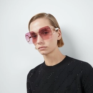 Gucci Geometric Frame Sunglasses