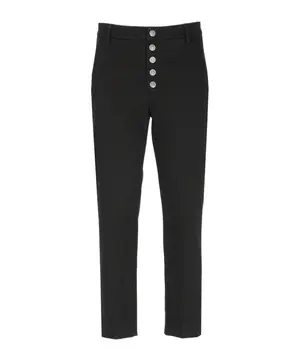 DONDUP Nima Buttoned Trousers - Black