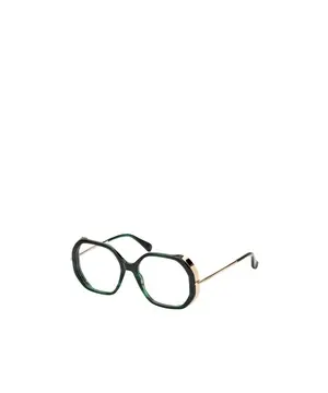Max Mara Geometric Frame Eyeglasses - Black