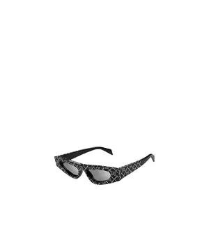 Gucci Crystal Stud Oval Sunglasses - Black