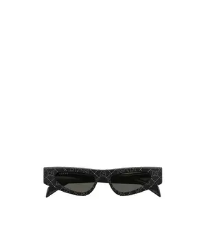 Gucci Cat Eye Embellished Sunglasses - Black