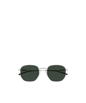 Gucci Geometric Frame Sunglasses - Sliver