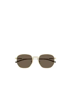 Gucci Geometric Frame Sunglasses - Gold