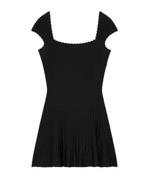 Givenchy Ribbed A-line Dress With Scallop Detail