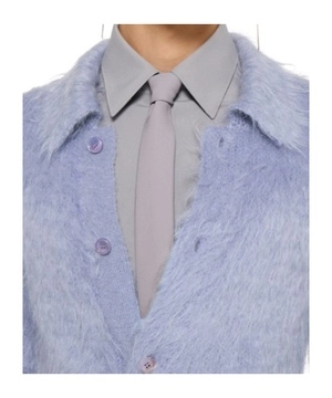 Gucci Crepe-effect Silk Blend Neck Tie - Grey