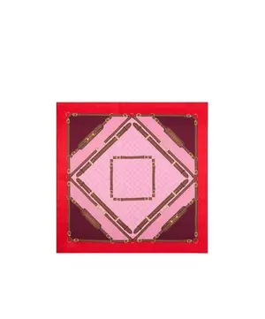 Gucci Printed Square Scarf - Red