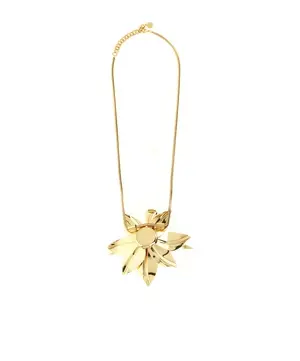 Rabanne Sculptural Floral Pendant Necklace - Gold