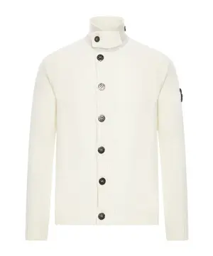 Stone Island Button-up Jumper - Ivory