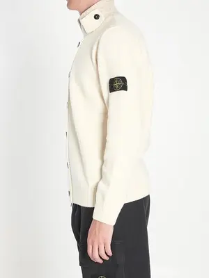 Stone Island Button-up Jumper - Ivory