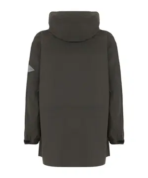 AND WANDER Hooded Zip-pocket Coat