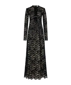 Rabanne Long-sleeved Lace Maxi Dress