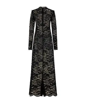 Rabanne Long-sleeved Lace Maxi Dress