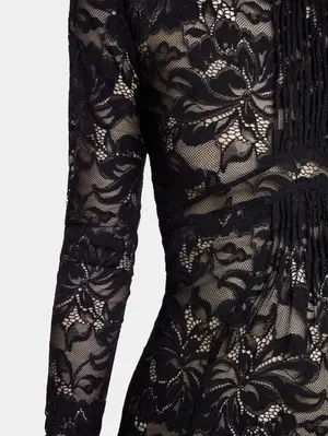 Rabanne Long-sleeved Lace Maxi Dress