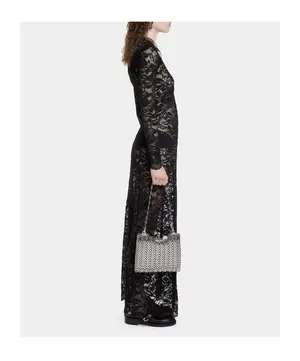 Rabanne Long-sleeved Lace Maxi Dress