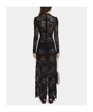 Rabanne Long-sleeved Lace Maxi Dress