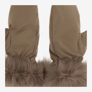 YVES SALOMON Fur Trim Mittens