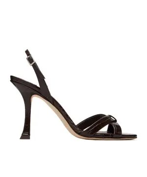 JIMMY CHOO Elsy 90 Crocodile-embossed Calfskin High-heeled Sandals