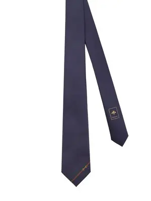 Gucci Pointed Tie With Horsebit Detail - Black