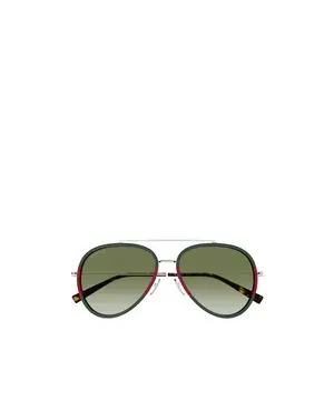 Gucci Aviator Frame Sunglasses - Green