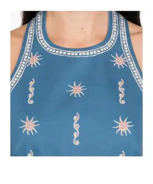 ALEMAIS Acacia Tie-neck Patterned Mini Dress