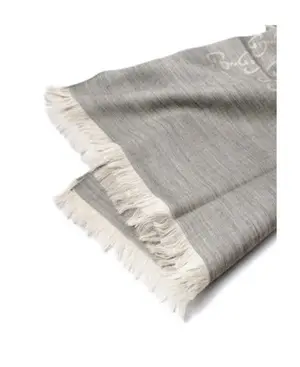 Gucci Double-sided Fringed Scarf - Gray