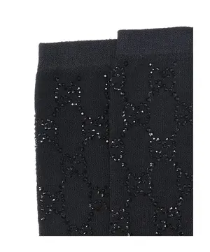 Gucci Gg Embellished Ribbed Socks