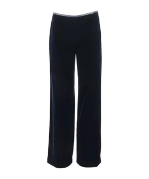 Emporio Armani High Waist Straight Leg Pants - Blue