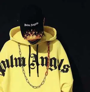 Palm Angels Logo Printed Hooded Sweater